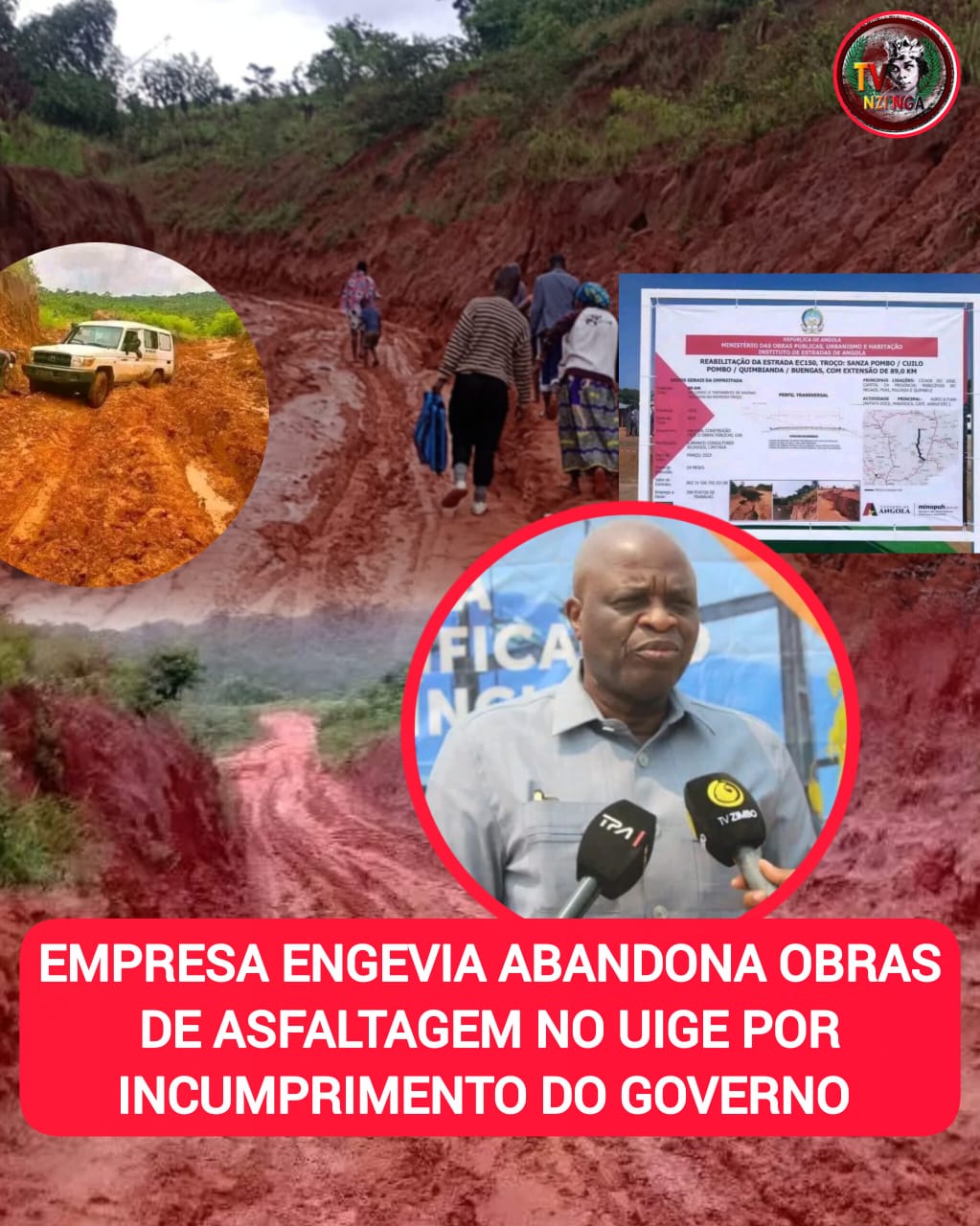 EMPRESA ENGEVIA ABANDONA OBRAS DE ASFALTAGEM NO UIGE POR INCUMPRIMENTO ...